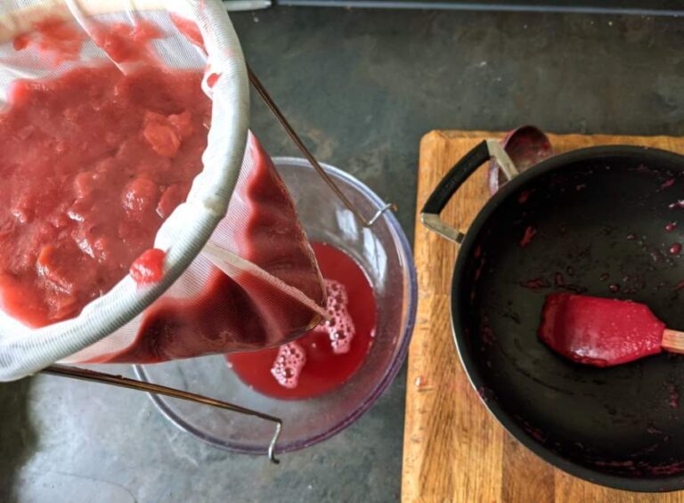 straining crab apples - Preserve & Pickle